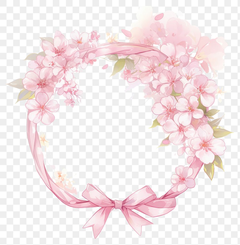 PNG Coquette frame blossoms flowers | Free PNG - rawpixel