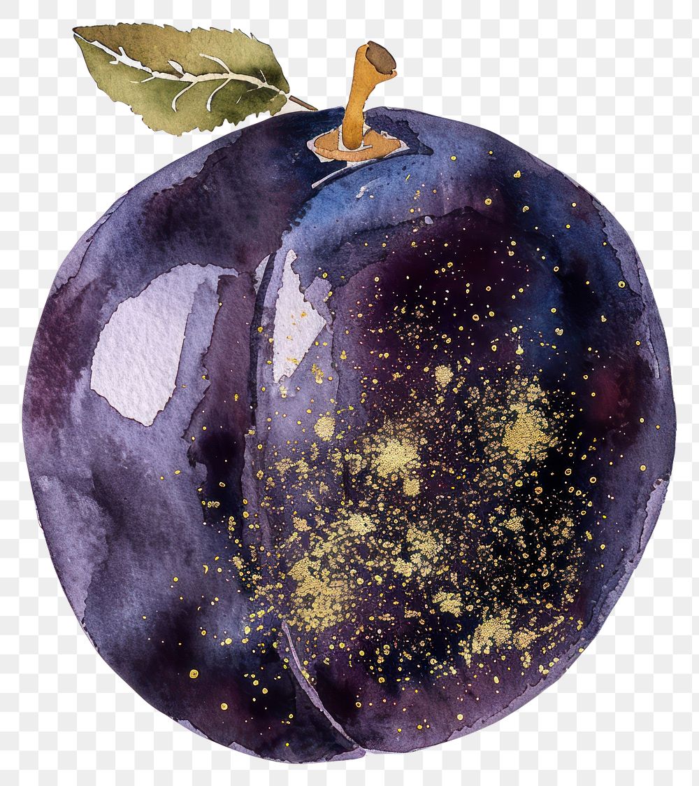 PNG Plum plum watercolor painting. | Free PNG - rawpixel