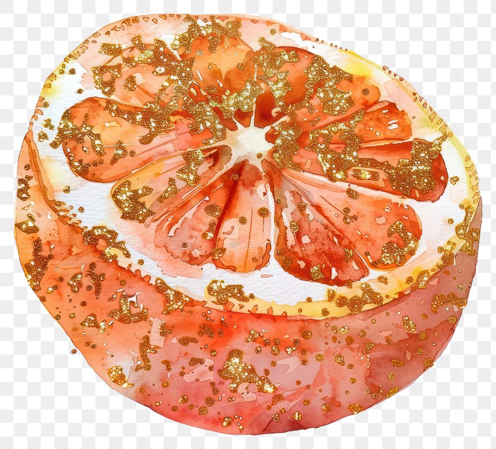 PNG Grapefruit watercolor food gold. | Free PNG - rawpixel