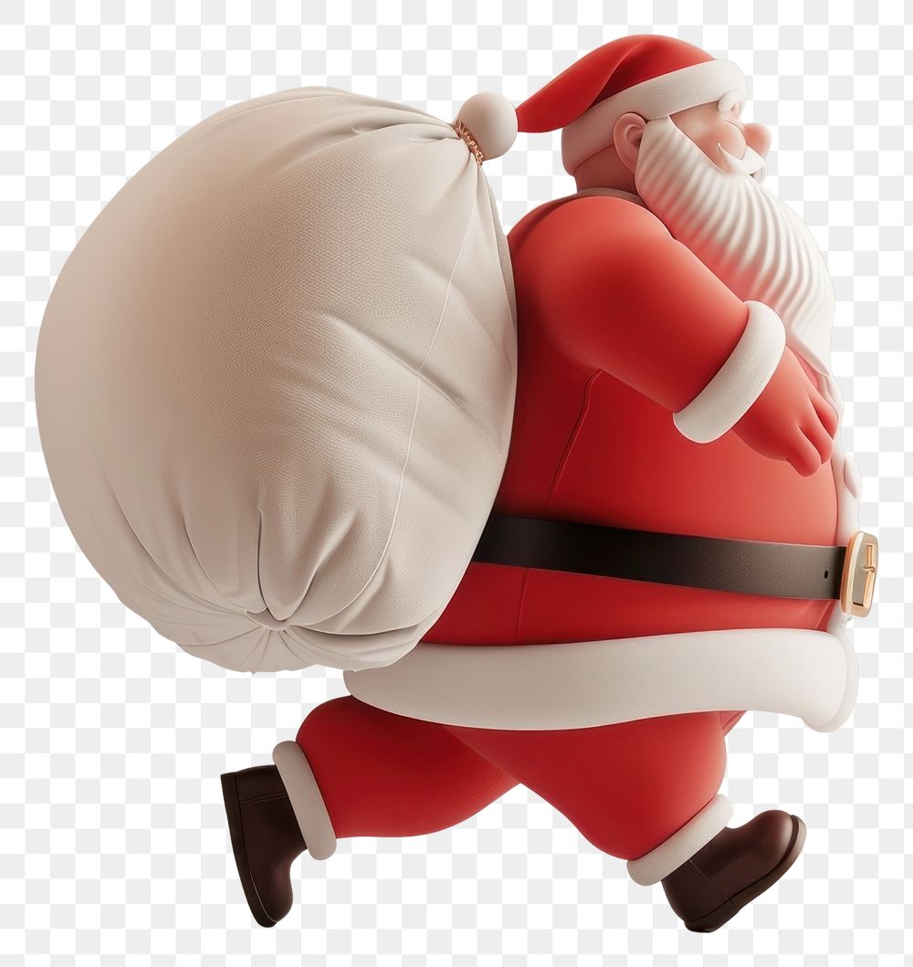 PNG Chubby Santa Claus carrying | Free PNG - rawpixel