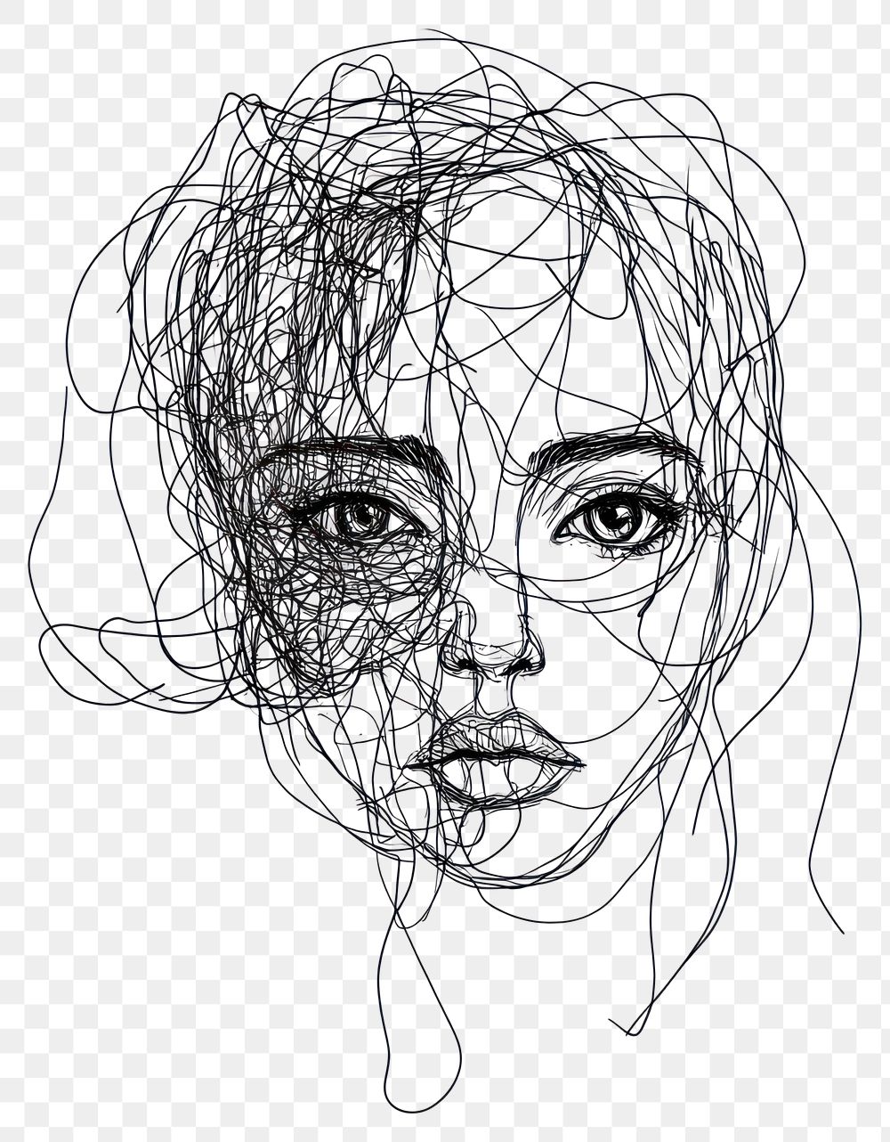 PNG Hand drawn woman drawing | Premium PNG - rawpixel
