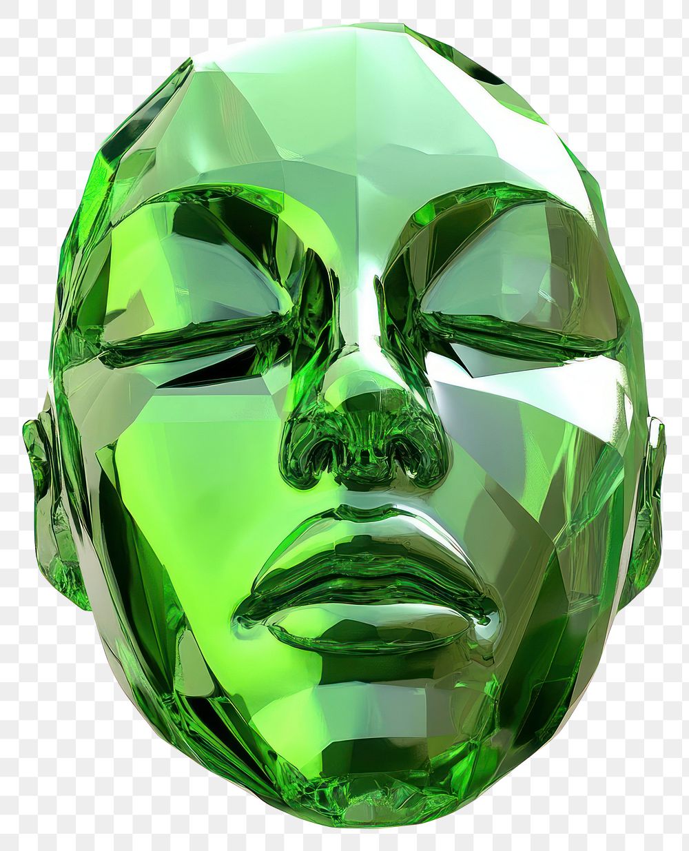 PNG green face crystal glass | Free PNG - rawpixel