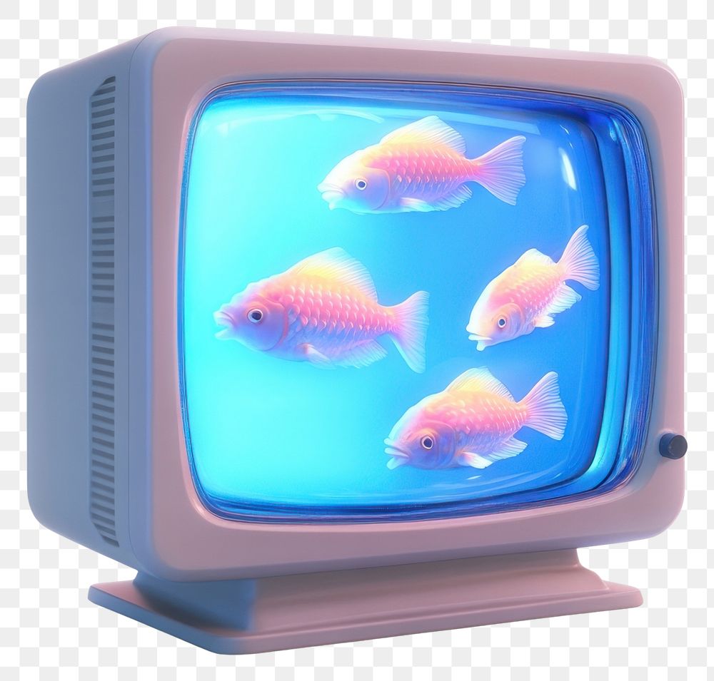 PNG Retro CRT monitor fish | Free PNG - rawpixel