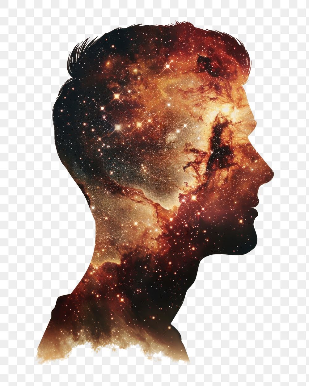 PNG Double exposure space portrait | Free PNG - rawpixel