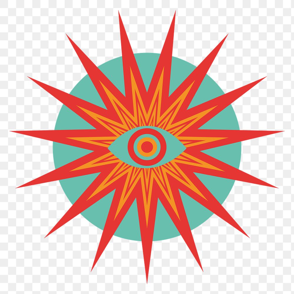 PNG Psychedelic illusion star eye | Free PNG - rawpixel