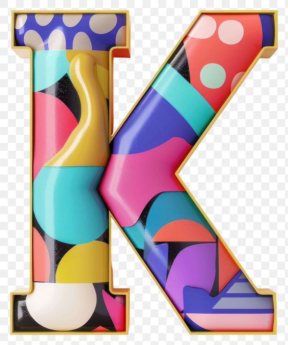PNG Letter K pattern vibrant | Free PNG - rawpixel