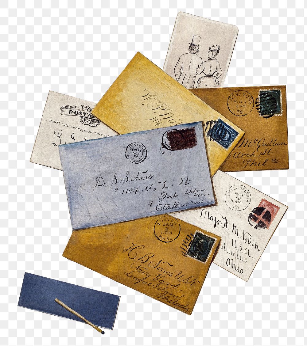 Envelope letters png vintage illustration | Free PNG - rawpixel