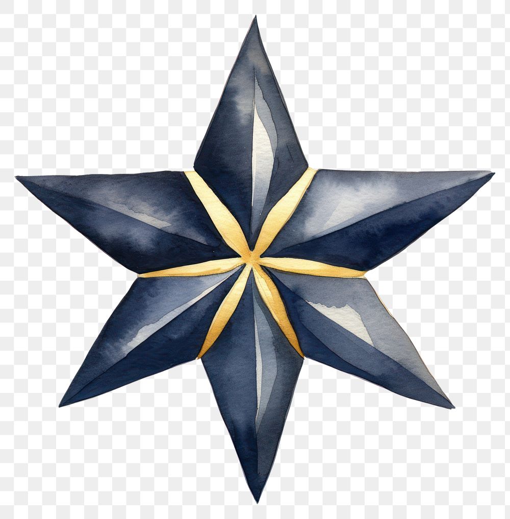 PNG Indigo star illustration watercolor | Free PNG - rawpixel