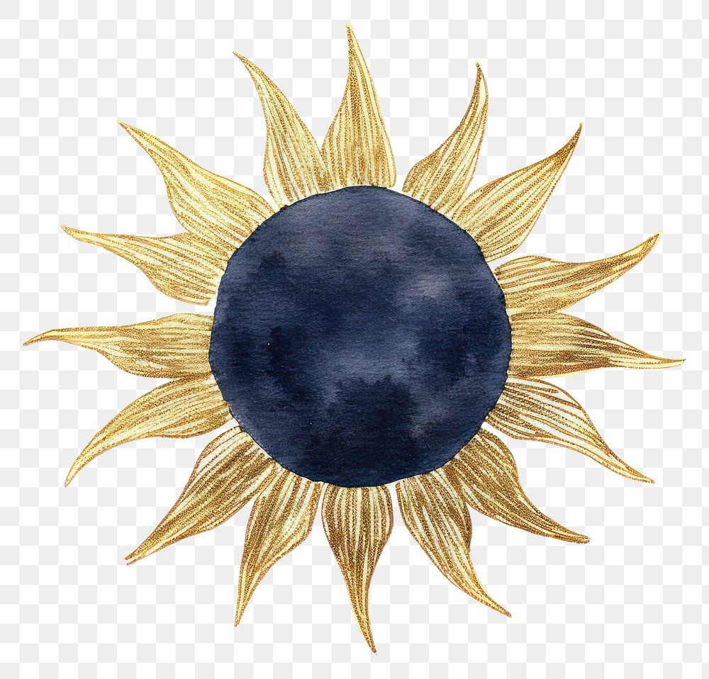 PNG Indigo sun illustration watercolor | Free PNG - rawpixel
