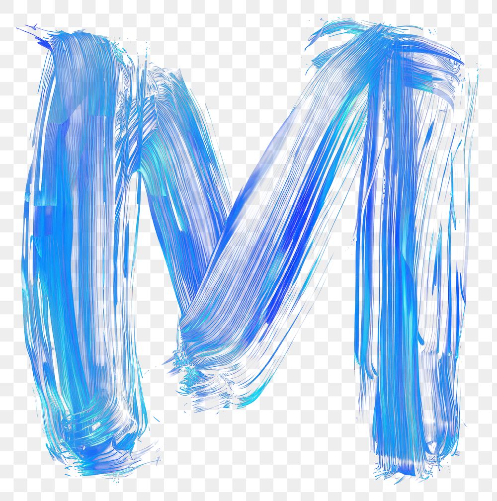 PNG Letter m blue brushstroke | Free PNG - rawpixel
