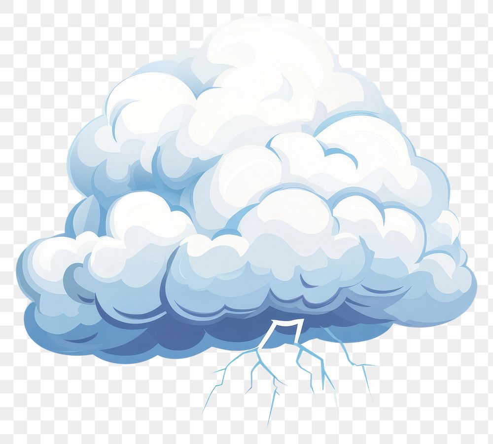 PNG White cloud lightning art | Free PNG - rawpixel