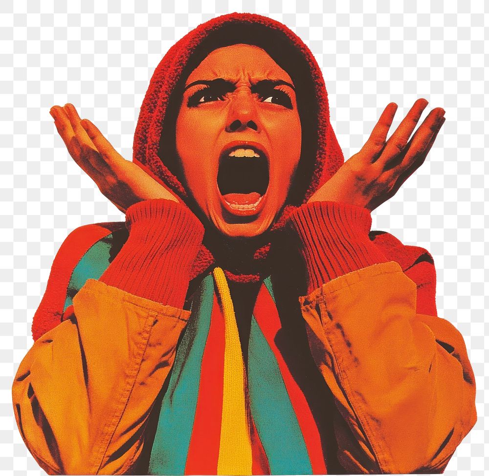 PNG Screaming photography clothing shouting. | Free PNG - rawpixel