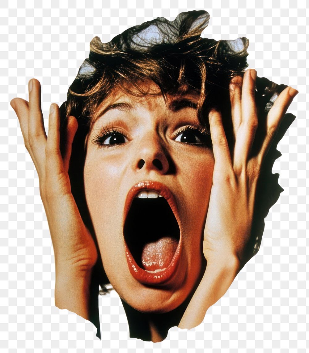 PNG Screaming photography portrait face. | Premium PNG - rawpixel