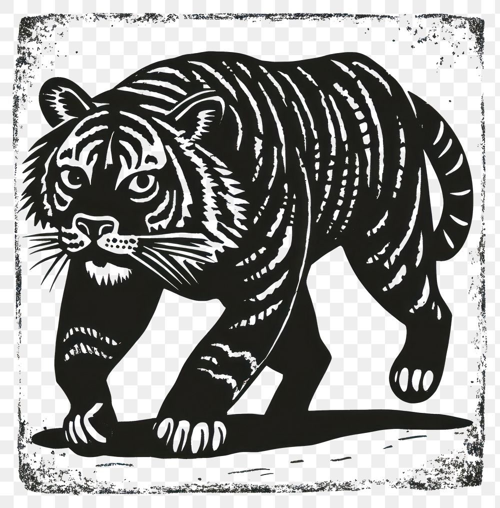 PNG Tiger crawling illustration wildlife | Free PNG - rawpixel