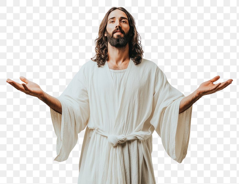 PNG portrait Jesus Christ open | Free PNG - rawpixel