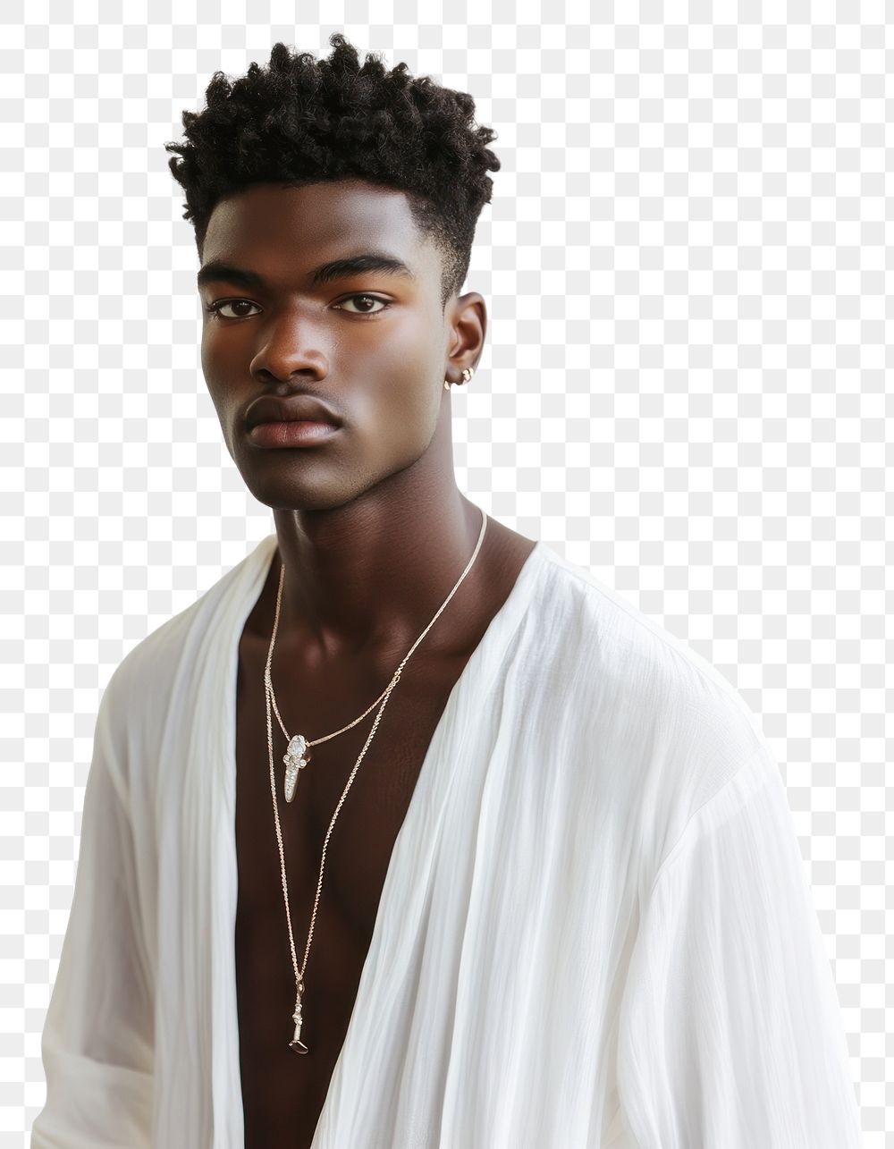 PNG Male model wears jewelry | Free PNG - rawpixel