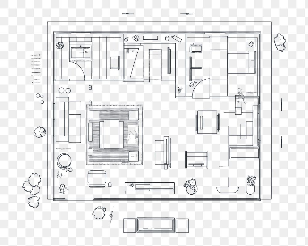 PNG Floor plan architectural illustration | Free PNG - rawpixel