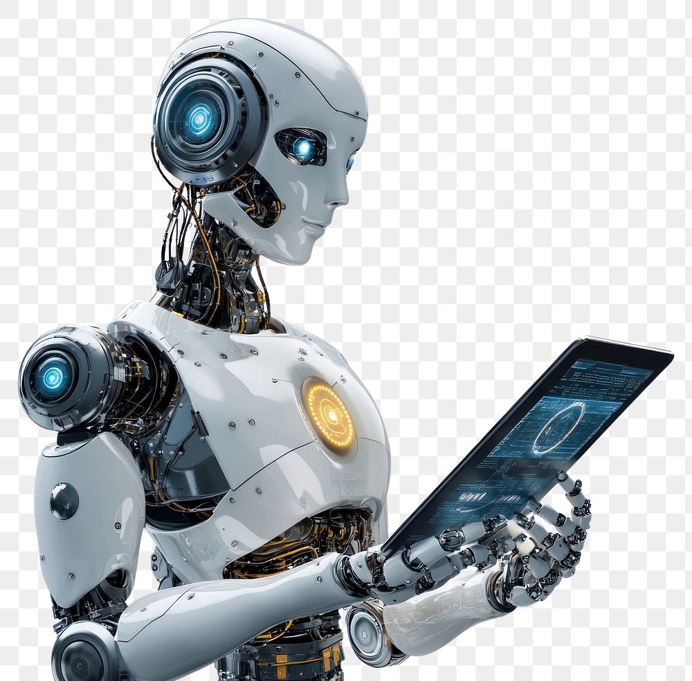 PNG Robot using tablet transportation | Free PNG - rawpixel