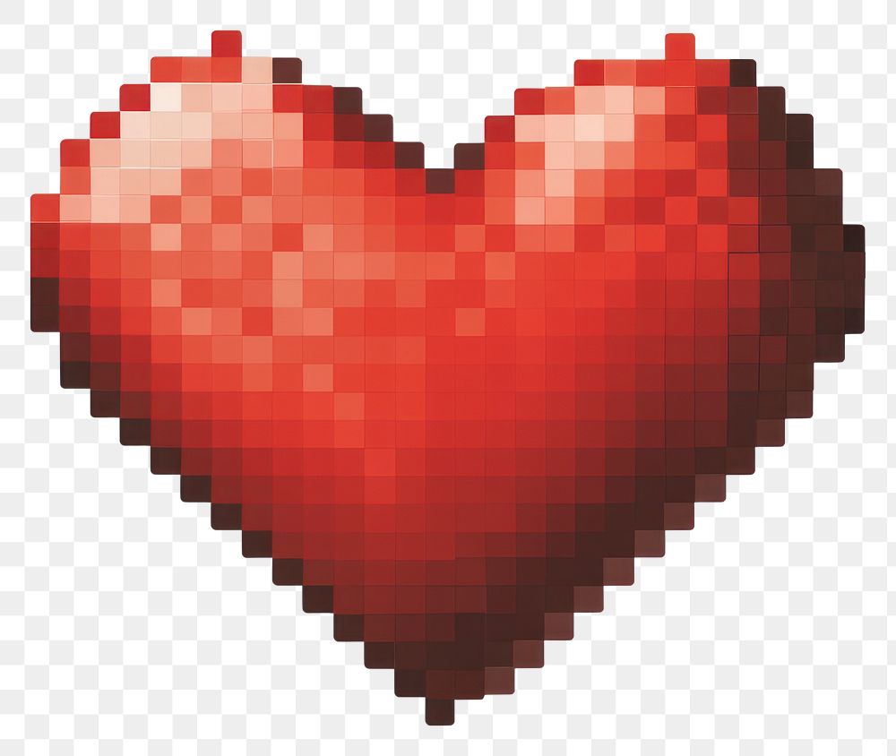 PNG Six pixel red heart | Free PNG - rawpixel