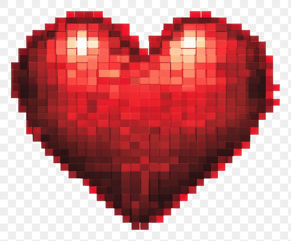PNG Six pixel red heart | Free PNG - rawpixel