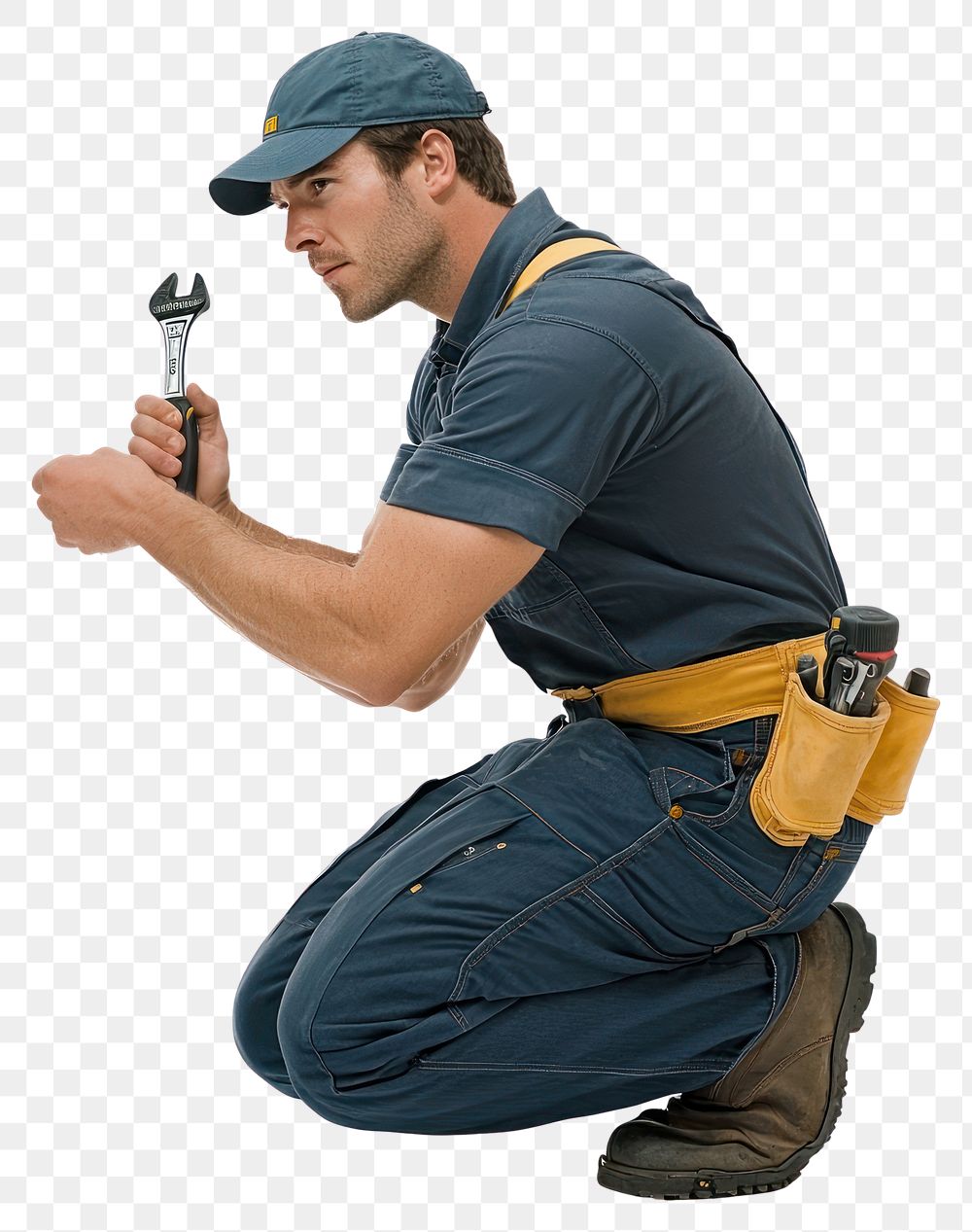 PNG Male plumber holding wrench | Free PNG - rawpixel