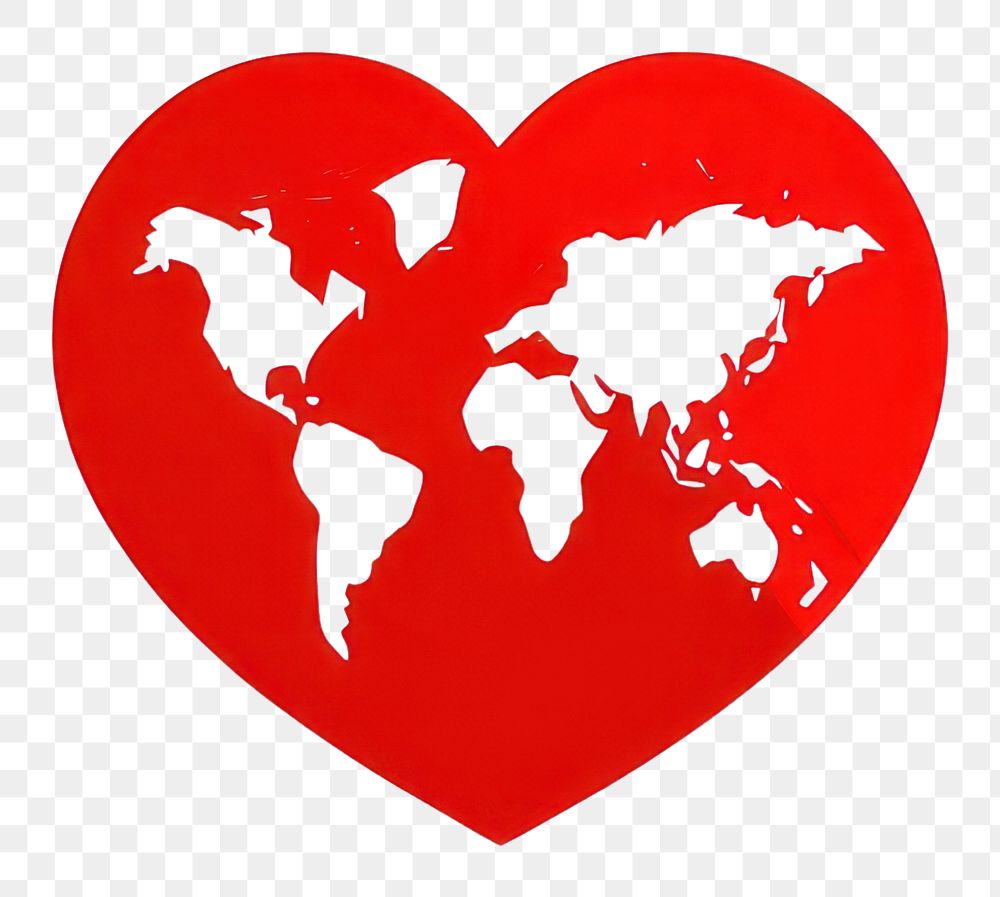 PNG Heart and earth red | Free PNG - rawpixel