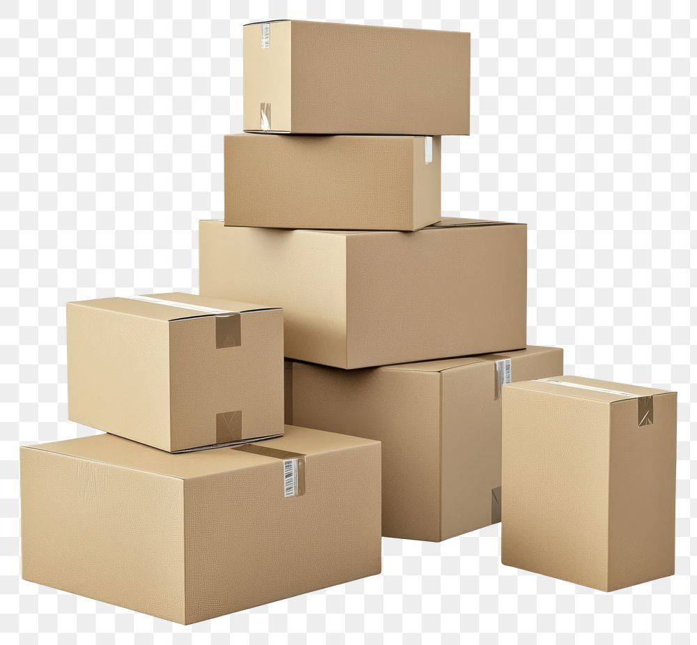 PNG Cardboard boxes stack packaging | Free PNG - rawpixel