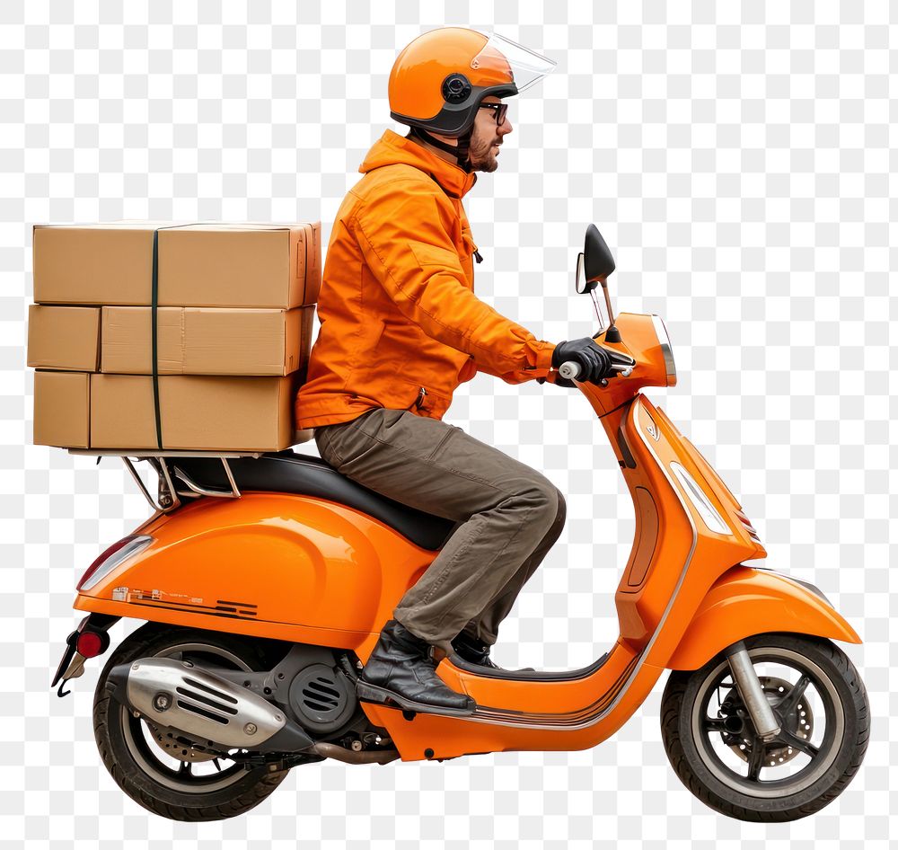 PNG Delivery man scooter helmet | Free PNG - rawpixel