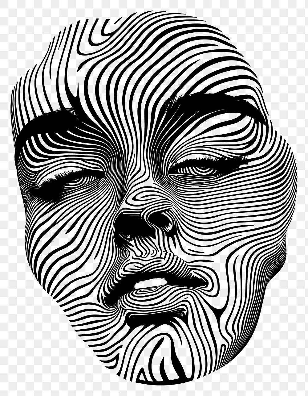 PNG Human face line illusion | Free PNG - rawpixel