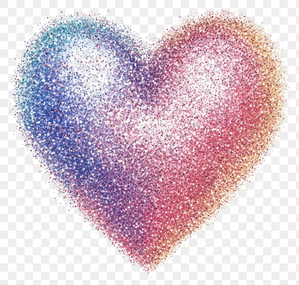 PNG Pointillism heart illustration astronomy | Free PNG - rawpixel