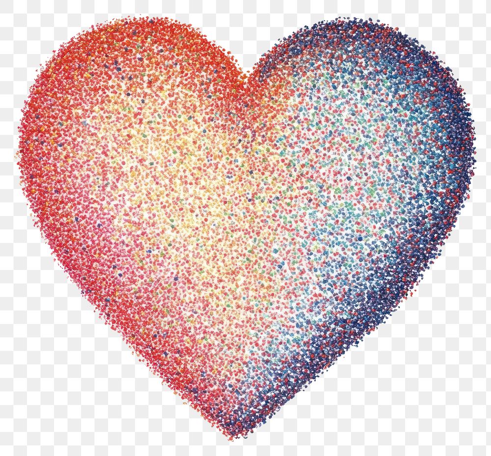 PNG Pointillism heart illustration pointillism | Free PNG - rawpixel