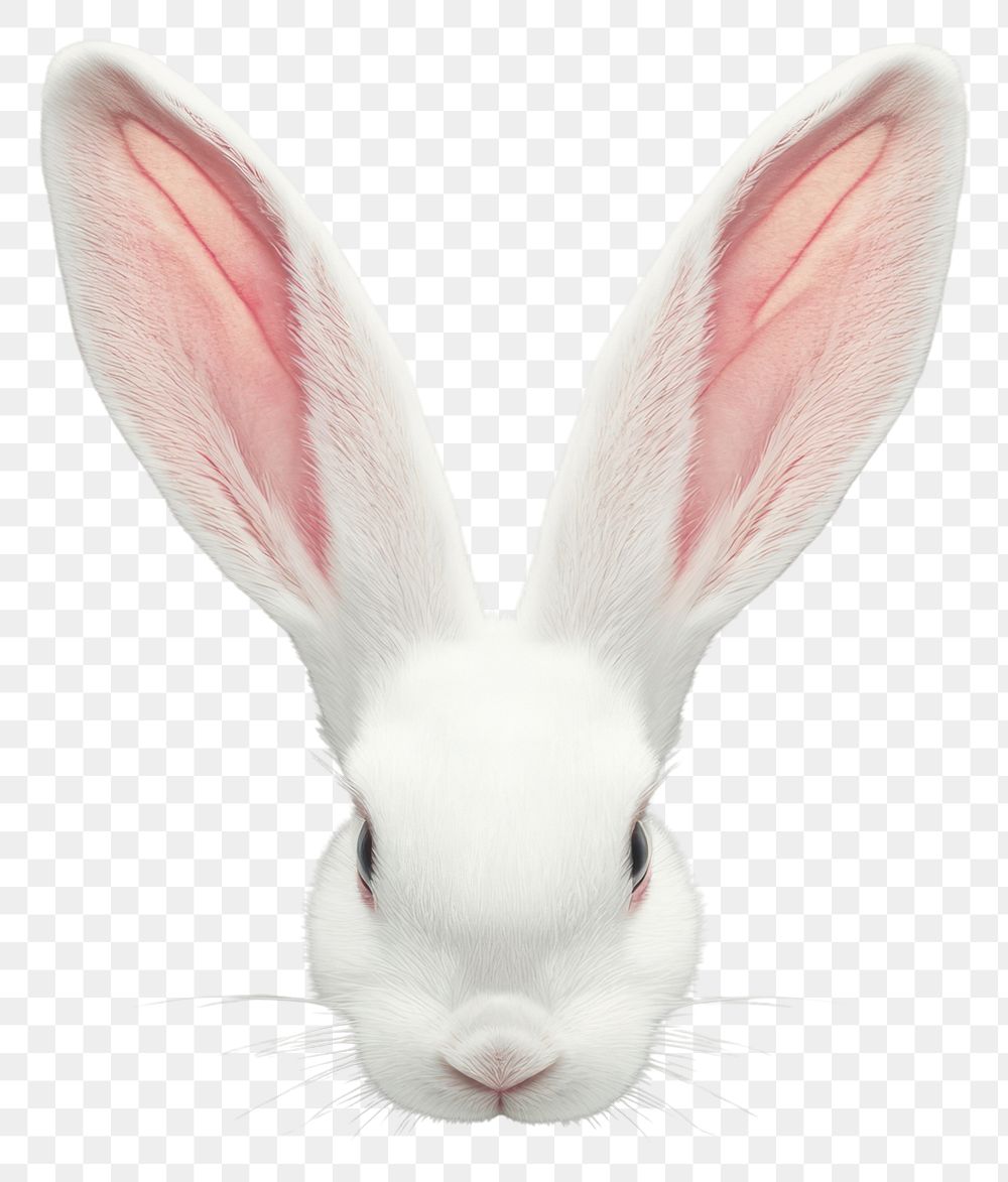 PNG White rabbit ears animal | Free PNG - rawpixel