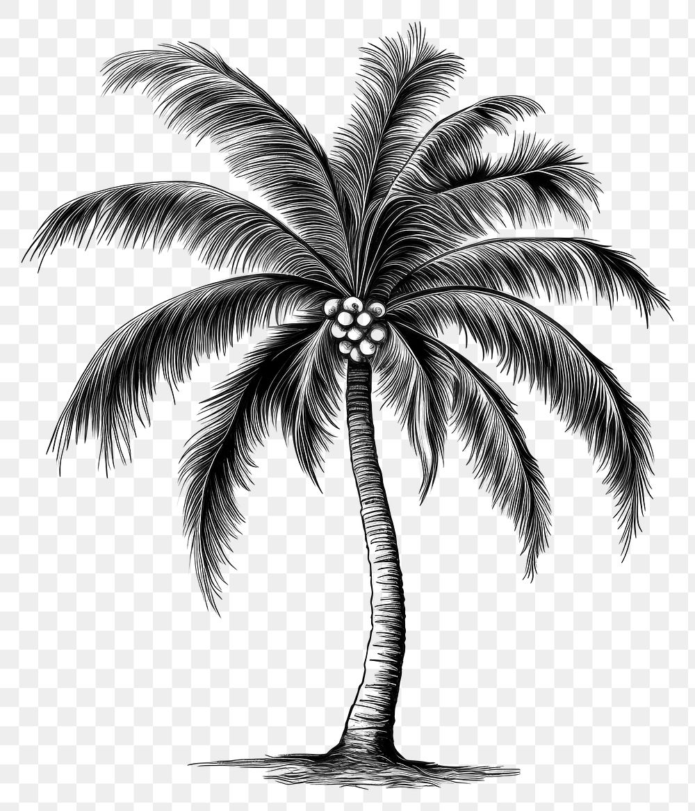 PNG Coconut palm illustration drawing | Free PNG - rawpixel