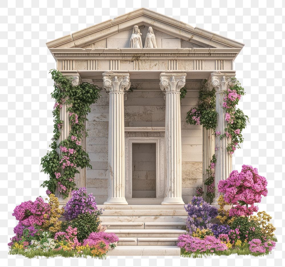 PNG Classic architecture Greek temple | Free PNG - rawpixel
