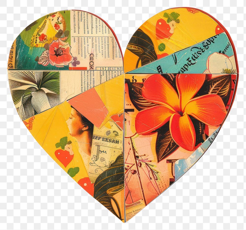 PNG Heart shape collage cutout | Free PNG - rawpixel