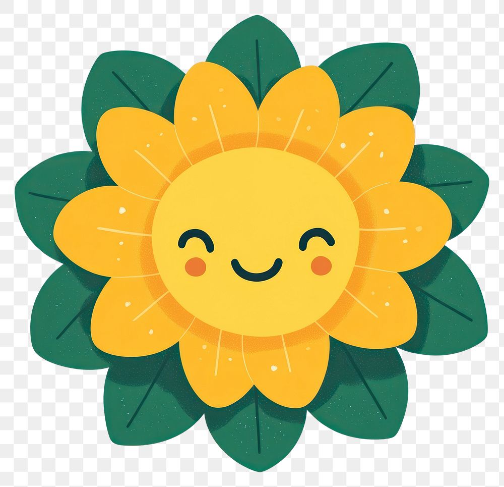 PNG Cute smile sunflower illustration | Free PNG - rawpixel