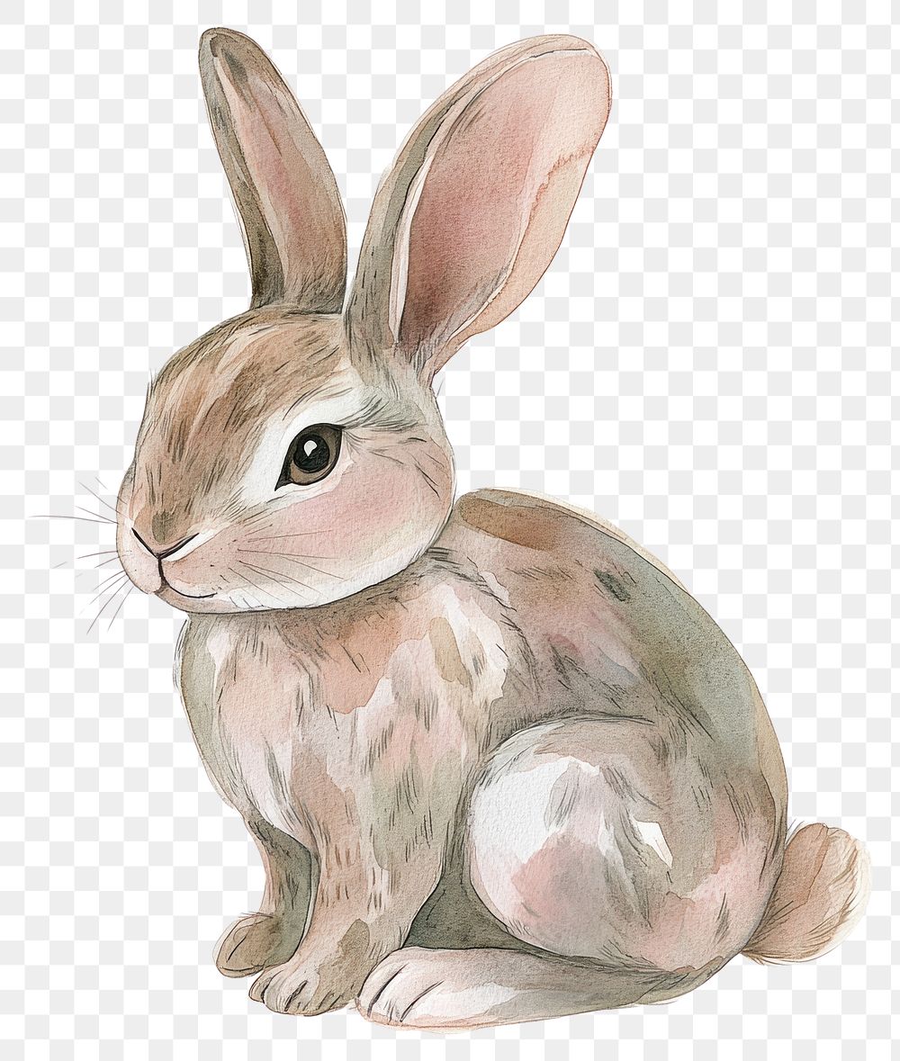 PNG Bunny illustration watercolor animal. | Free PNG - rawpixel