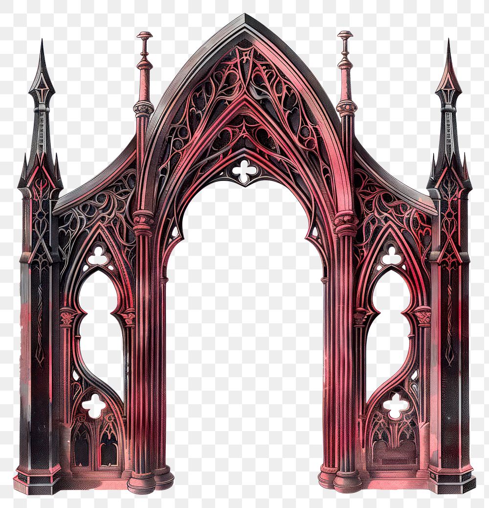 PNG Gothic wedding arch architecture | Free PNG - rawpixel