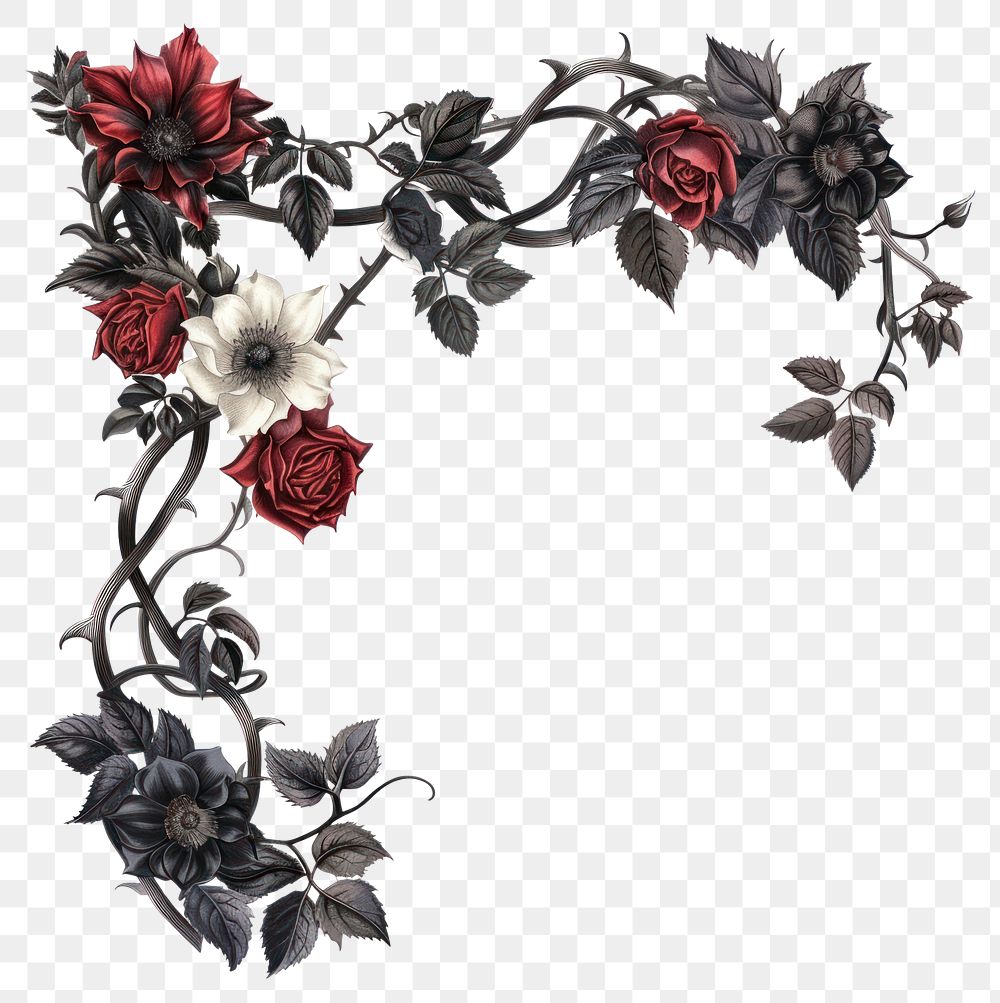 PNG Gothic wedding vine framing | Free PNG - rawpixel