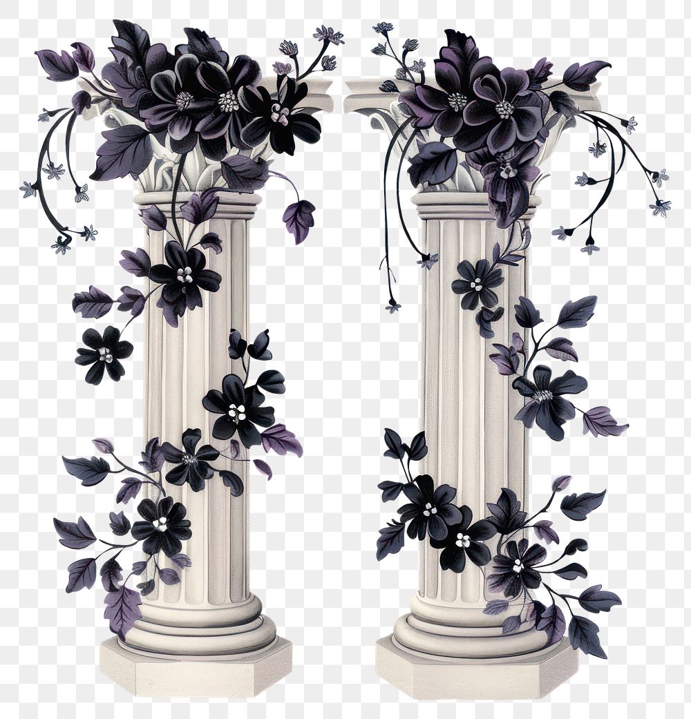 PNG Gothic wedding pillar illustration | Free PNG - rawpixel