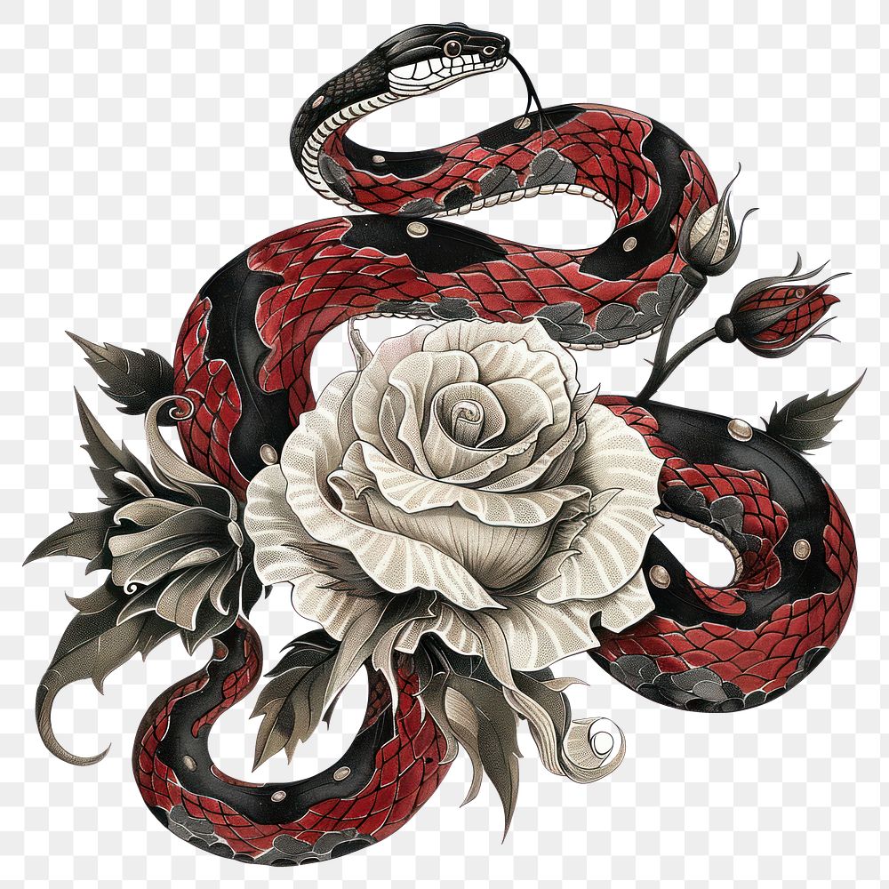 PNG Gothic wedding snake illustration | Free PNG - rawpixel