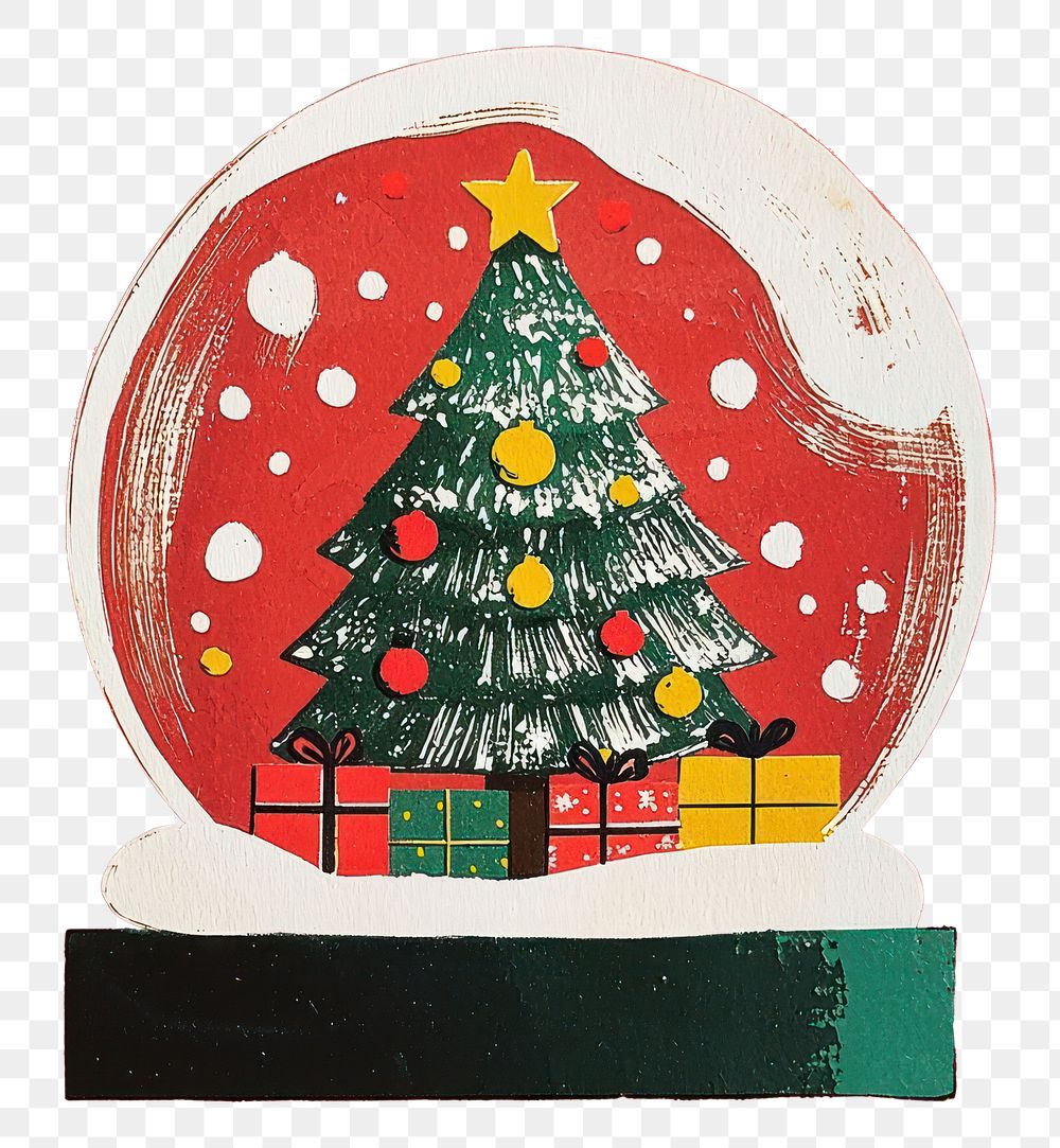 PNG Christmas tree snow globe | Free PNG - rawpixel