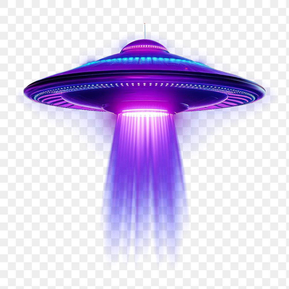 PNG isolated UFO purple lights | Premium PNG - rawpixel
