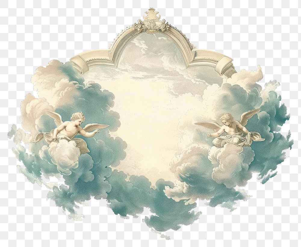 PNG Cloud borders angels clouds | Premium PNG - rawpixel