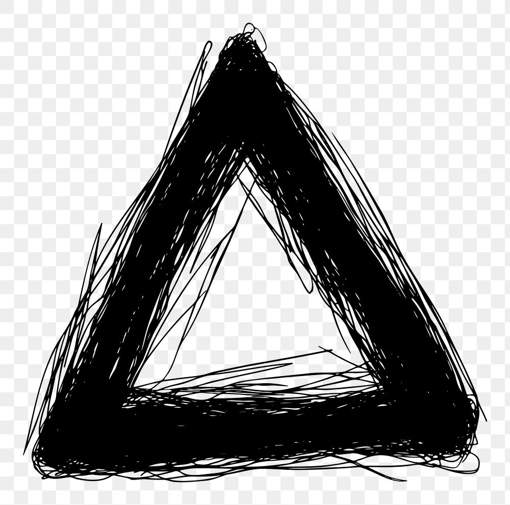 PNG scribble triangle drawing sketch. | Premium PNG - rawpixel