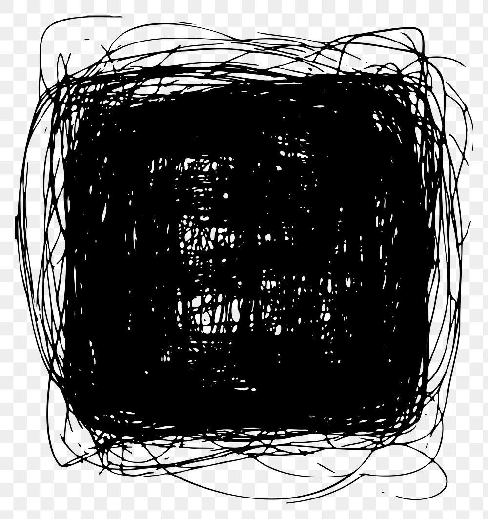 PNG Simple square scribble drawing | Free PNG - rawpixel