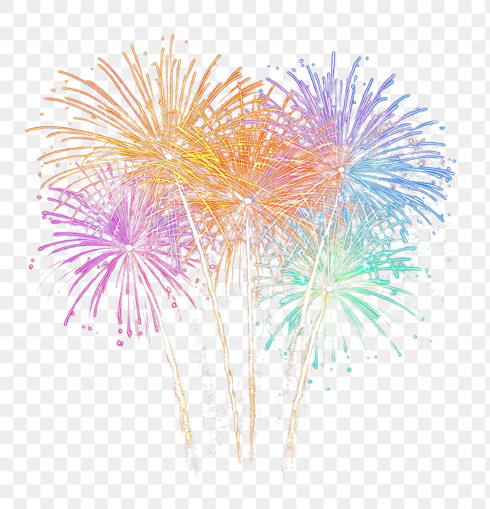 PNG Fireworks celebration colorful pyrotechnic. | Premium PNG - rawpixel