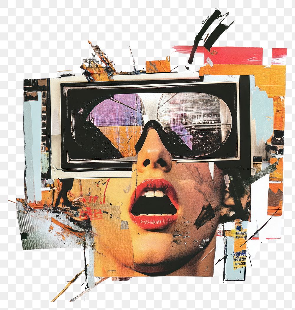 PNG Shout collage art electronics | Premium PNG - rawpixel