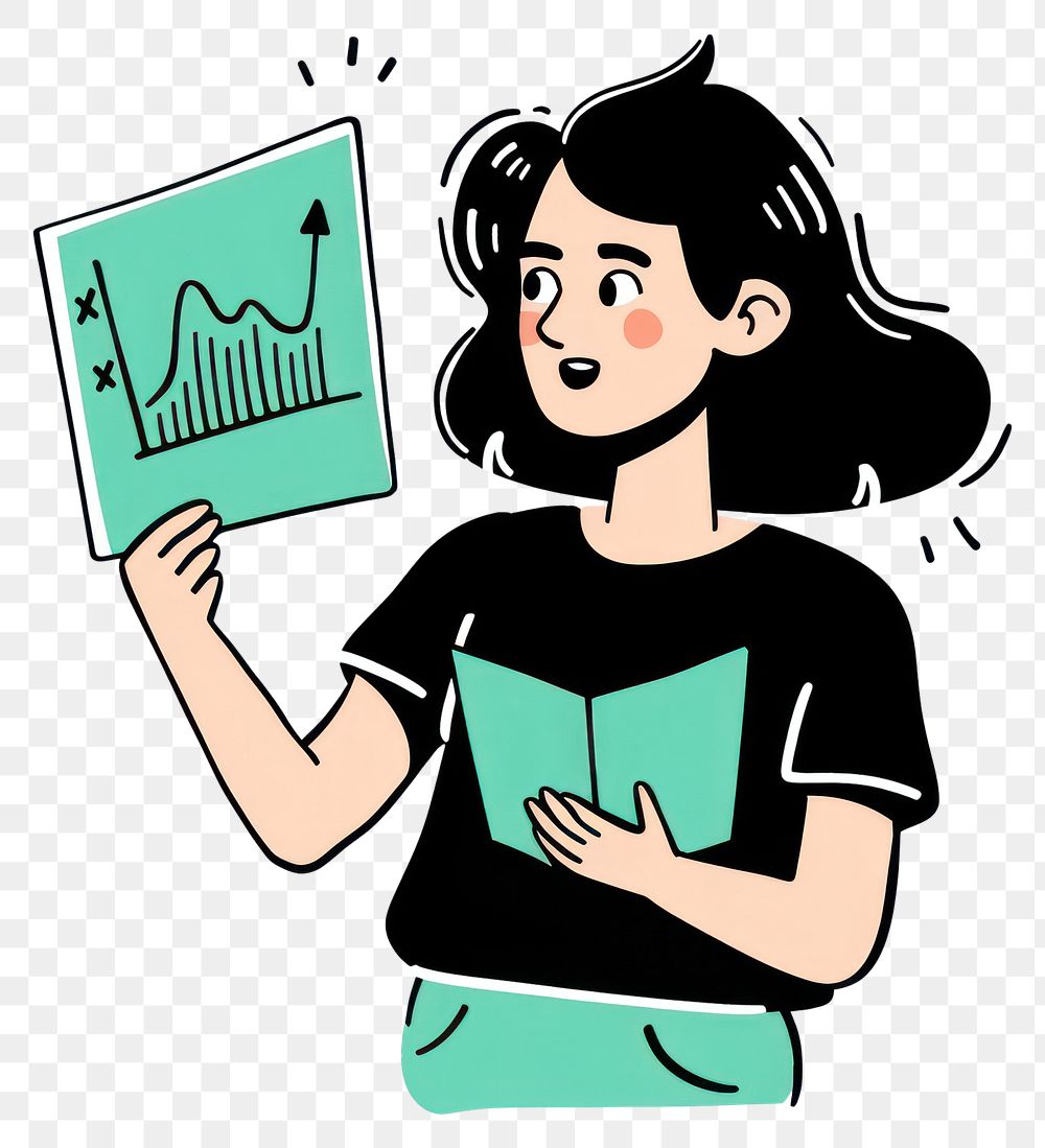 PNG Women holding Stock graph | Free PNG - rawpixel