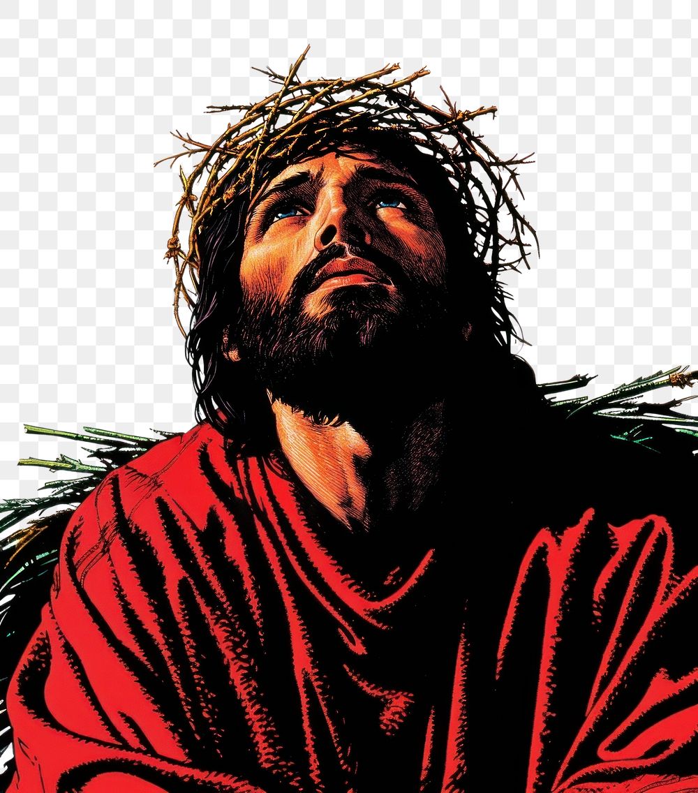 PNG Jesus christ contemplation illustration | Free PNG - rawpixel